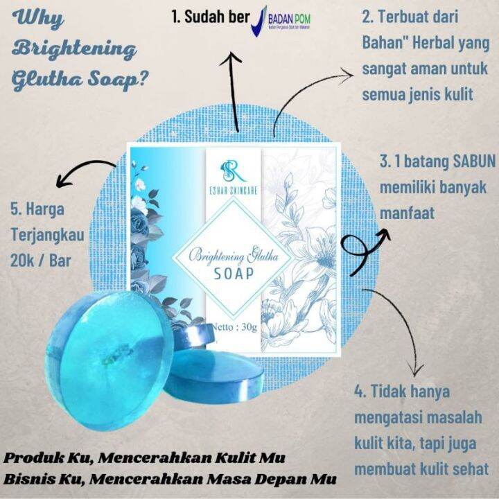 SABUN GLUTA SOAP ESHAR SKINCARE ORIGINAL | Lazada Indonesia