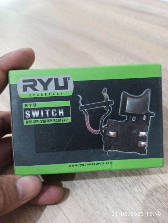 switch tombol on off mesin bor baterai Ryu tekiro RCD12V-1 | Lazada ...