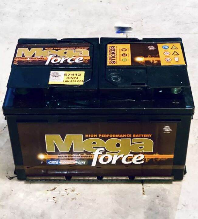 Megaforce DIN74 57412 automotive battery car battery - maintenance free ...