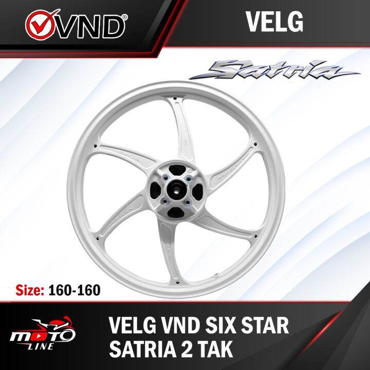 VELG VND SATRIA 2 TAK 160-160 RING 17 SIX STAR WHITE | Lazada Indonesia