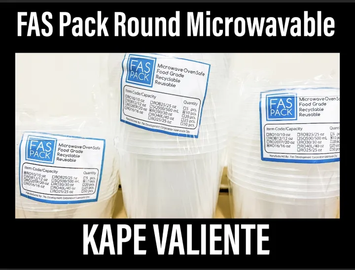 Microwavable container Fas Pack Round RO10 RO16 RO30 10 pcs | Lazada PH