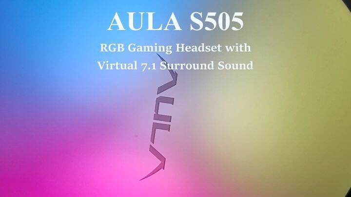 AULA S505 Ảo 7.1 kênh Tai nghe chơi game có dây với micrô Hiệu ứng ánh sáng RGB trong suốt 50mm ...
