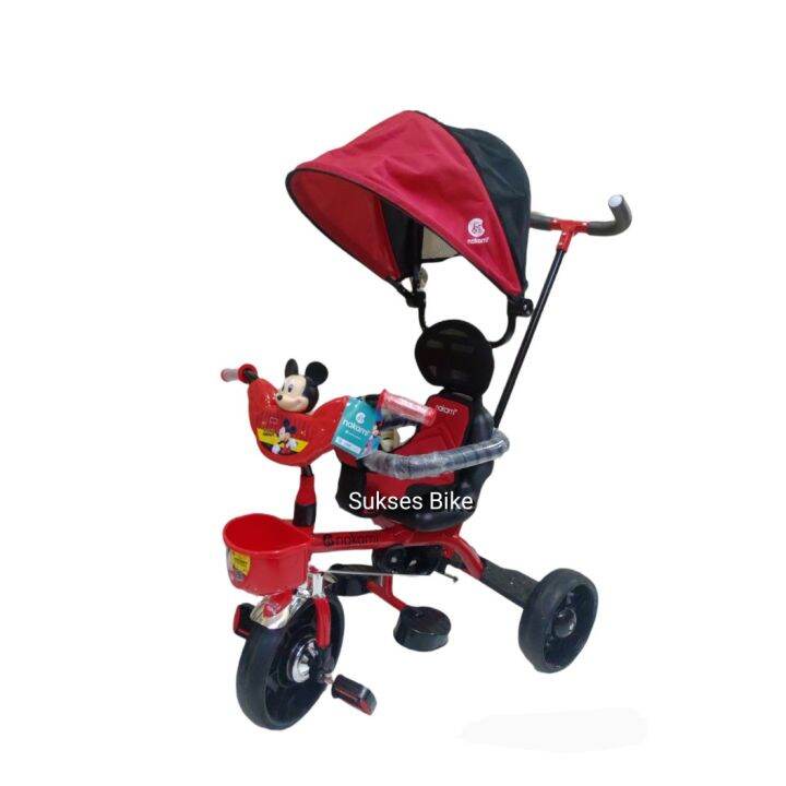 Sepeda anak Roda tiga tricycle Nakami 3976 Stroller karakter Mickey ...