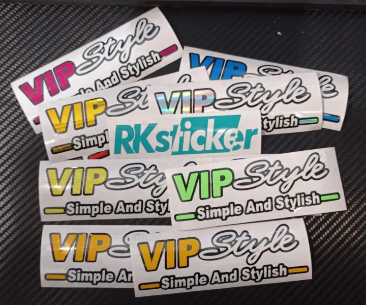 Stiker VIP Style simple and stylish cutting reflektive | Lazada Indonesia