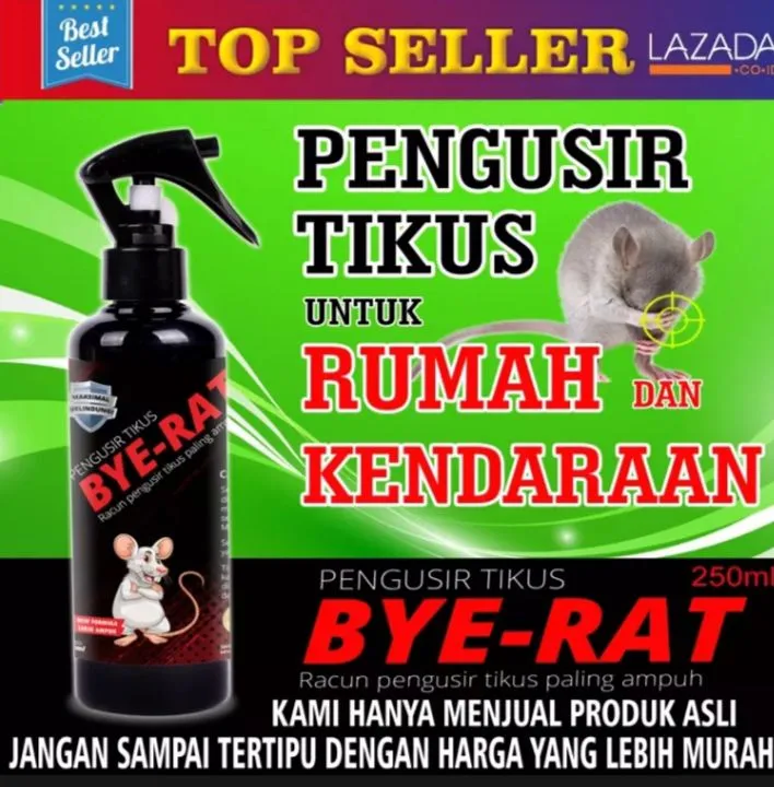 RACUN CAIRAN PENGUSIR TIKUS SEMPROT BYE RAT 250ml AMPUH / MURAH ...