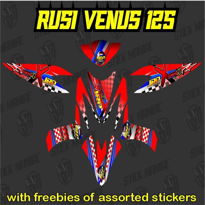 Rusi Venus 125 decals sticker, Laminated | Lazada PH