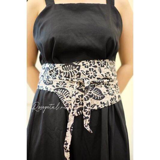 obi belt motif daun bunga / obi belt batik tenun / obi belt jumputan ...