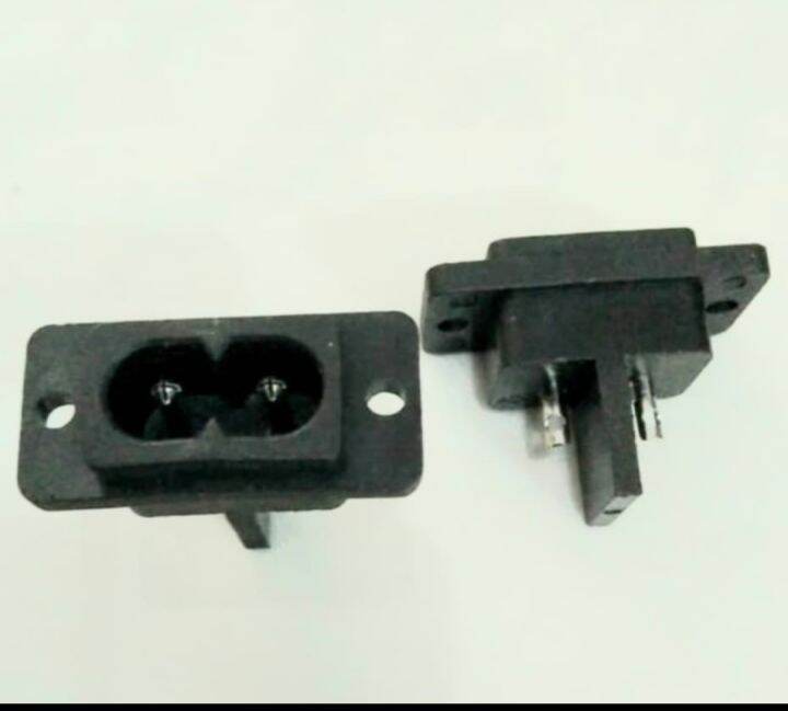 Soket konektor kabel Power connector Socket AC 2 pin Angka 8 | Lazada Indonesia