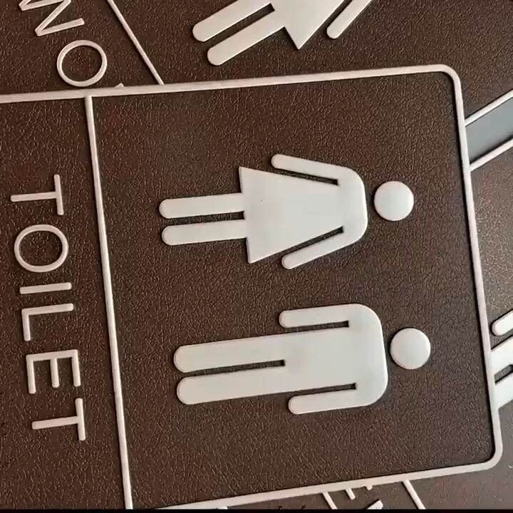 Toilet Sign WC Man Woman Restroom Sign Self Adhesive Public Toilet Sign ...