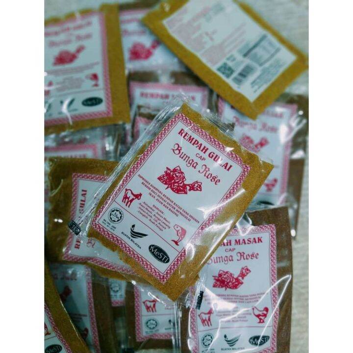 REMPAH MASAK 12G DAN REMPAH GULAI 15G CAP BUNGA ROSE | Lazada