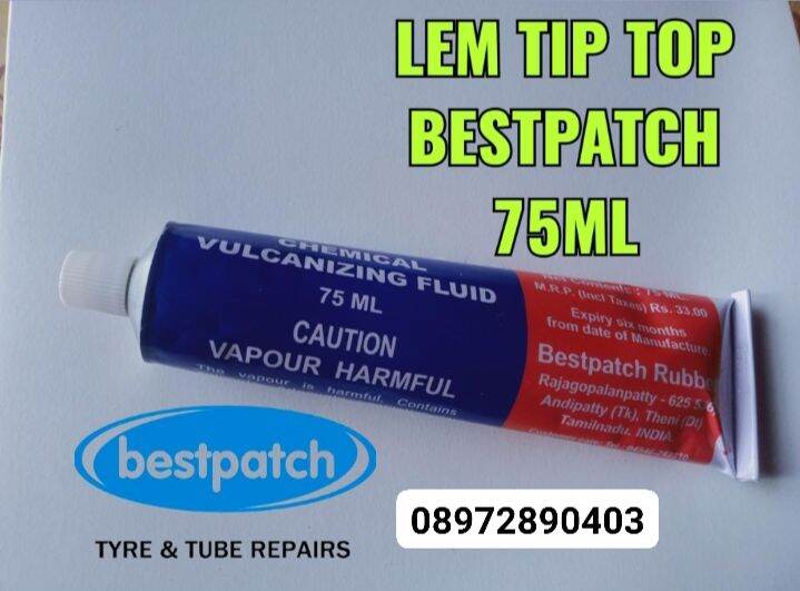 Lem tip top bestpatch 75ml /lem tambal ban tip top sistem dingin ...
