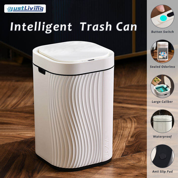 JustLiving 12/15L Automatic Touchless Rubbish Bin Large Capacity Charge ...