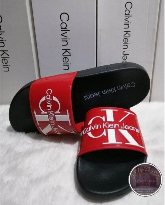 CK Slides(red) | Lazada PH: Buy sell online Slides with cheap price ...
