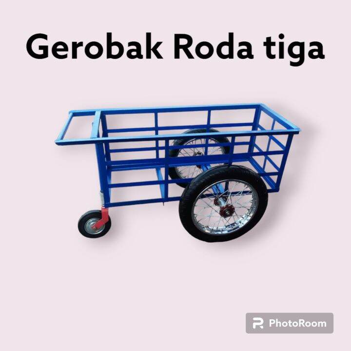 Gerobak Barang Dorong Roda 3 UK. P.100 L.40 T.40 Dan UK. P.120 L.50 T ...