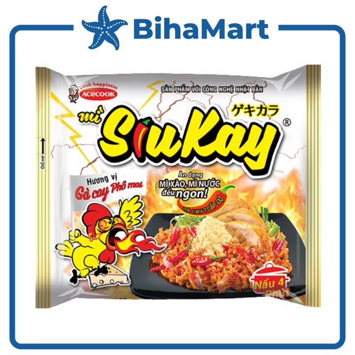 [GÓI LẺ] - ACECOOK - Mì Siukay gà cay phô mai - Mì Siu kay hương vị gà ...