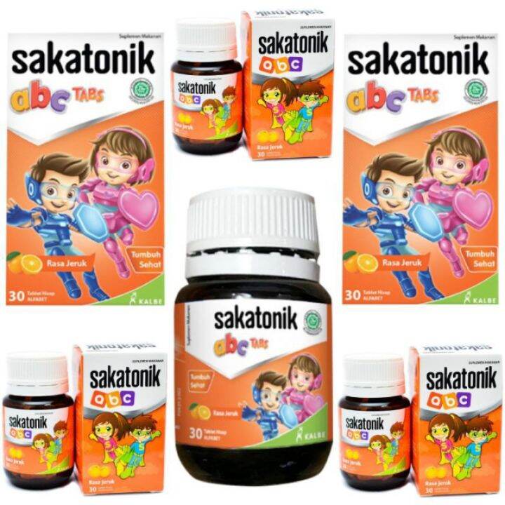 Sakatonik Abc Rasa Jeruk Multivitamin Anak Botol Isi 30 Tablet | Lazada ...