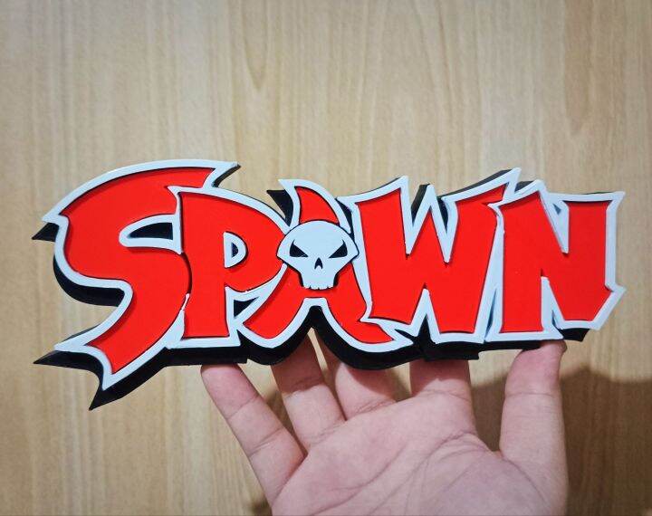 3d Printed logo - Spawn Logo Display For Spawn Action Figure ...