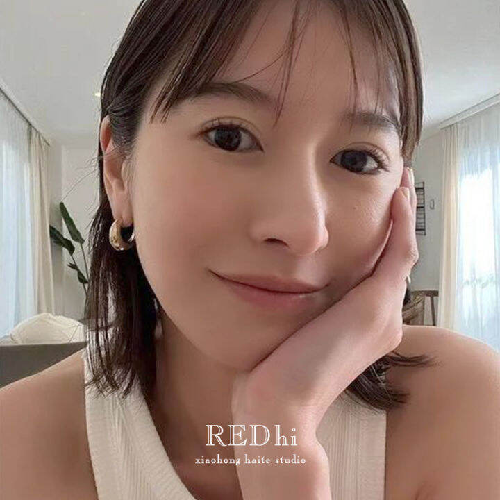 ต่างหูทรงหยดน้ำดูแพงสไตล์ยุโรปและอเมริกาใส่แล้วดูหน้าเรียว18K ทองแท้925 ...