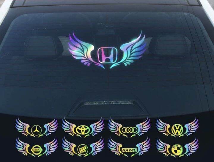 car sticker rear wind screen bonet door sticker cermin belakang pintu ...