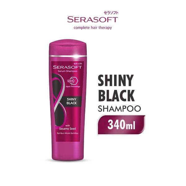 SERASOFT Shampoo Shiny Black 340ml | Lazada Indonesia