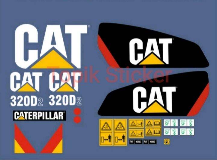 Stiker Excavator CATERPILLAR CAT 320D2 Stiker Alat Berat | Lazada Indonesia
