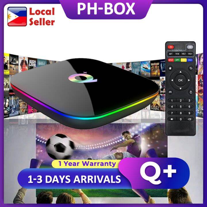 【Pre-install Apps】New Q+ Android TvBox 4GB 64GB Android 9 H616 2.4G ...