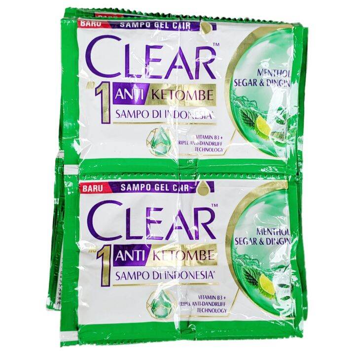 CLEAR SAMPO HIJAU ANTI KETOMBE RENCENG ISI 12 SACHET 24 PCS | Lazada ...