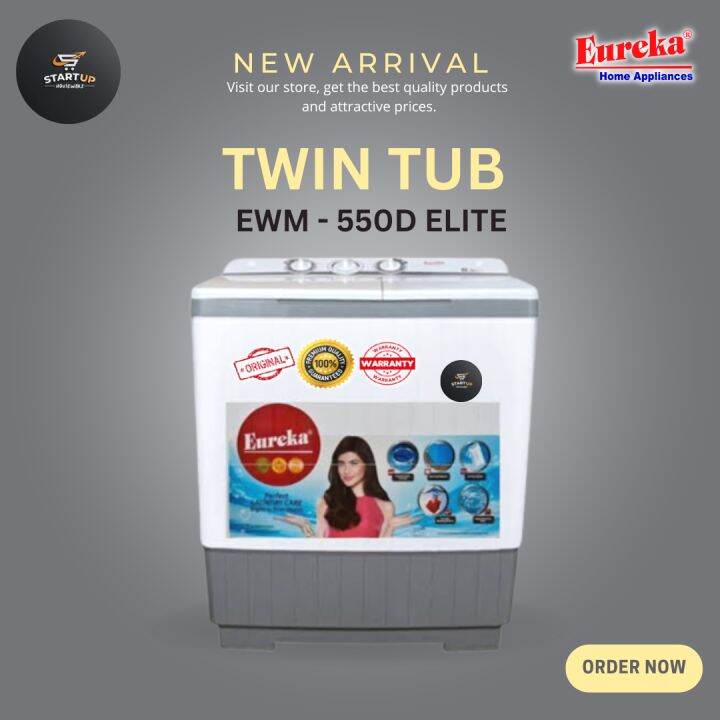 EUREKA TWIN TUB WASHING MACHINE EWM-550D ELITE | Lazada PH