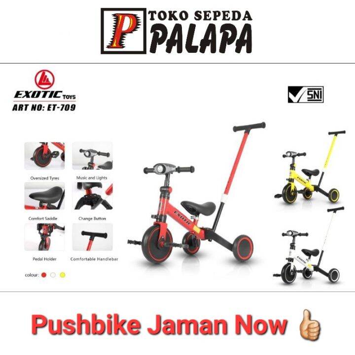 SEPEDA ANAK Roda Tiga 3 Exotic ET - 709 Push Bike Tricycle | Lazada ...