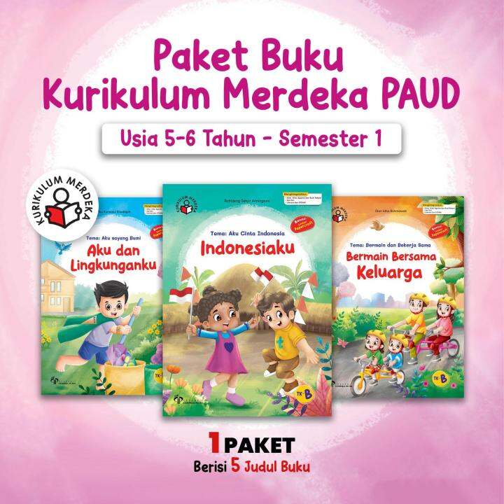 Paket Buku Kurikulum Merdeka PAUD Usia 5-6 Tahun Semester 1 TA 2023/2024 | Lazada Indonesia