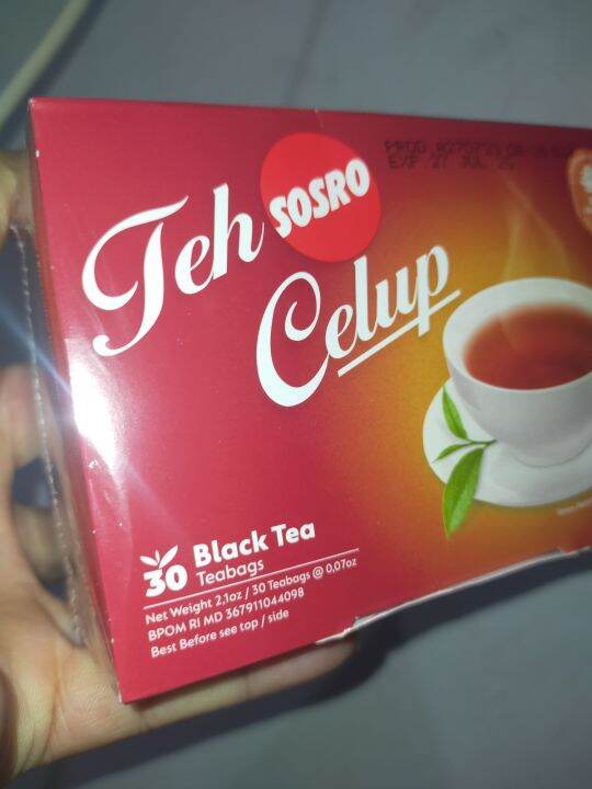 Teh Hitam Celup SOSRO Harum Nikmat Kemasan Box Isi 30 Bag | Lazada ...