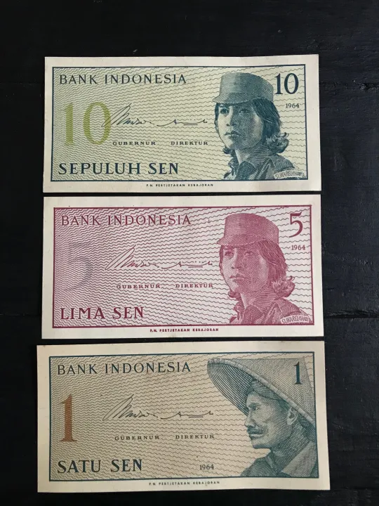 BANK INDONESIA : SEPULUH LIMA SATU sen 1964 | Lazada