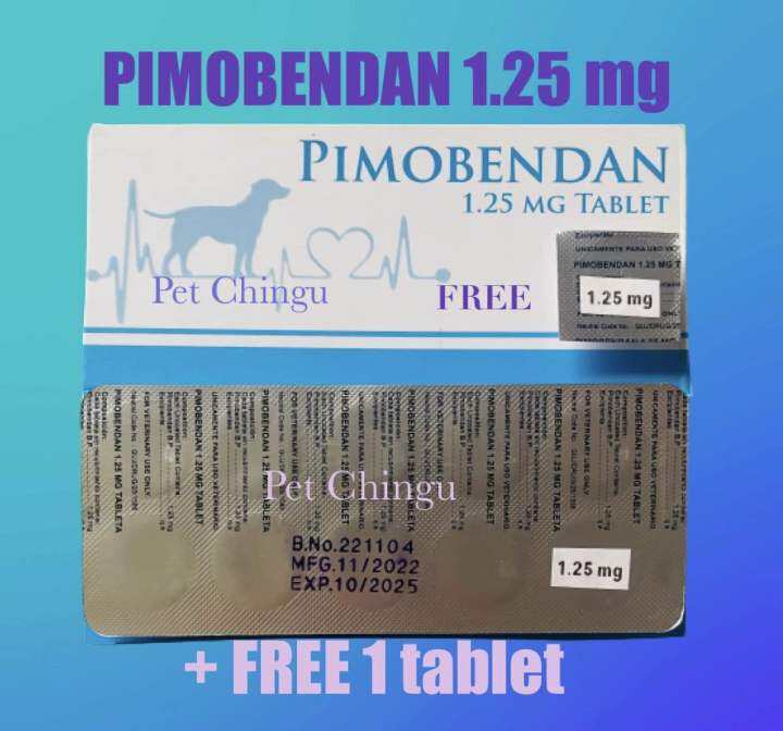10+1 FREE PIMOBENDAN 1.25 mg for Dogs (Exp: Oct 2025) with FREE Dog ...