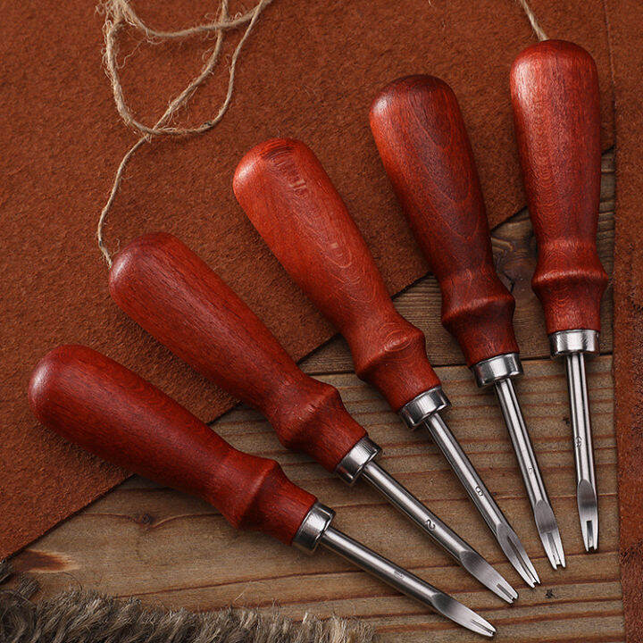 Beech Handle Leather Tool Edger Manual DIY Leather Carving Leather Art ...