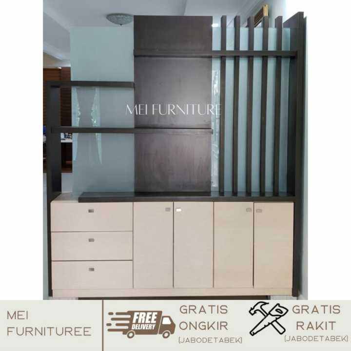 Partisi ruangan minimalis modern - Pembatas ruang kayu | Lazada Indonesia