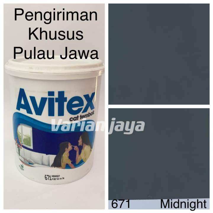Cat Tembok Avitex 1kg Midnight Abu abu Avitek | Lazada Indonesia
