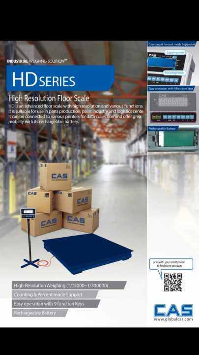 timbangan kapasitas 500 kg -3 ton size 1x1m merk CAS HDI | Lazada Indonesia
