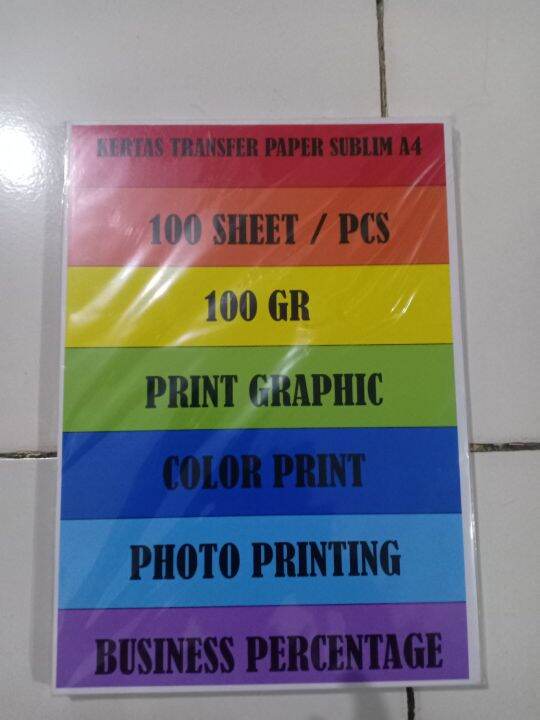 Kertas Transfer Paper Sublim A4 100gr 100 Lembar | Lazada Indonesia