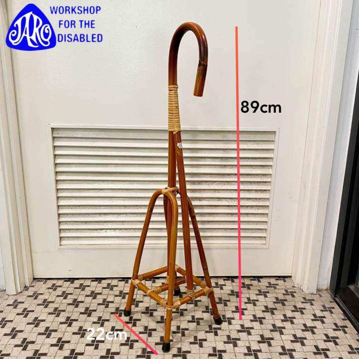 JARO Rattan 4 Legs Walking Stick / Tongkat Rotan 4 Kaki | Lazada