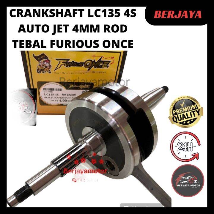 Crankshaft Lc135 4s auto Jet 4mm rod tebal Furious once | Lazada