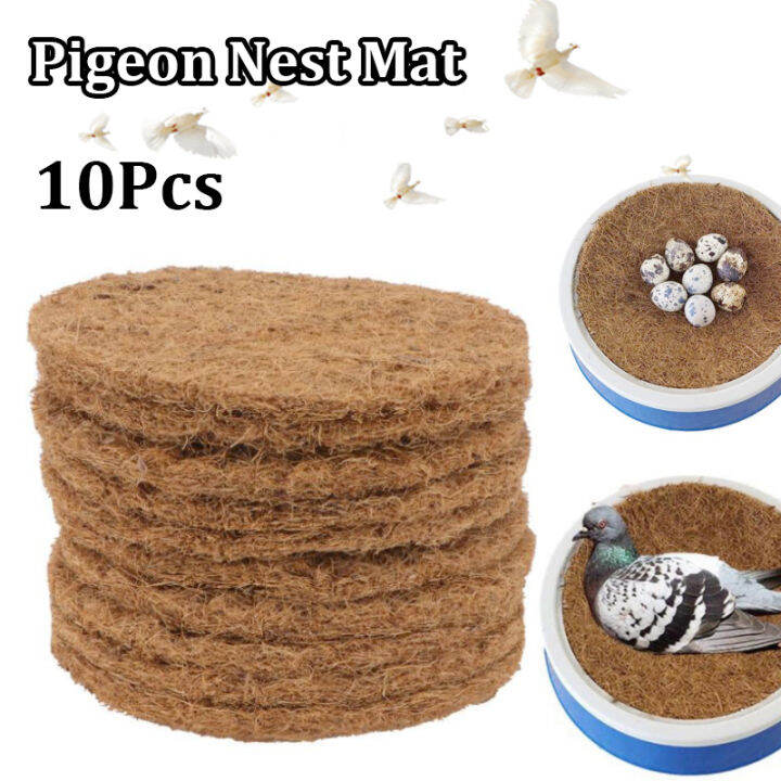 10Pcs Pigeon Nest Mat Coconut Fiber Basin Nest Mat Round for Pigeons or ...