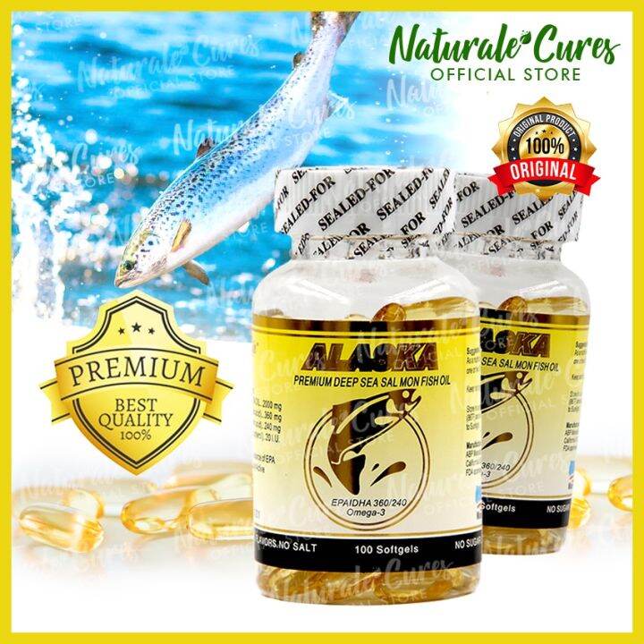 original Alaska Premium Fish Oil w omega-3 100 soft gels | Lazada PH