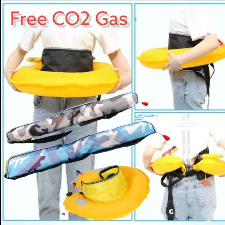 AUTOMATIC INFLATABLE WAIST LIFE JACKET - FREE CO2 GAS | Lazada