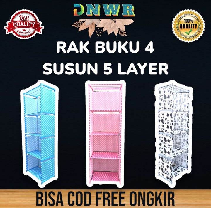 COD Rak Buku 4 Susun 5 Layer Rak Serbaguna Murah VIRAL Tempat ...