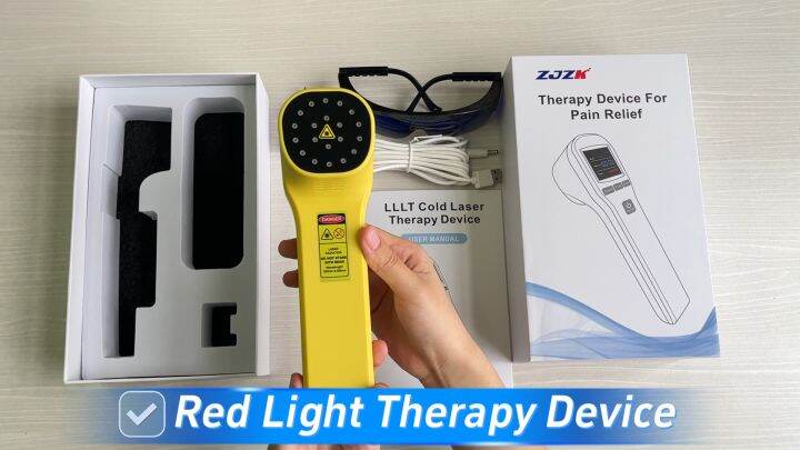 ZJZK Handheld Cold Laser Therapy Device Red Light Physiotherapy Device ...