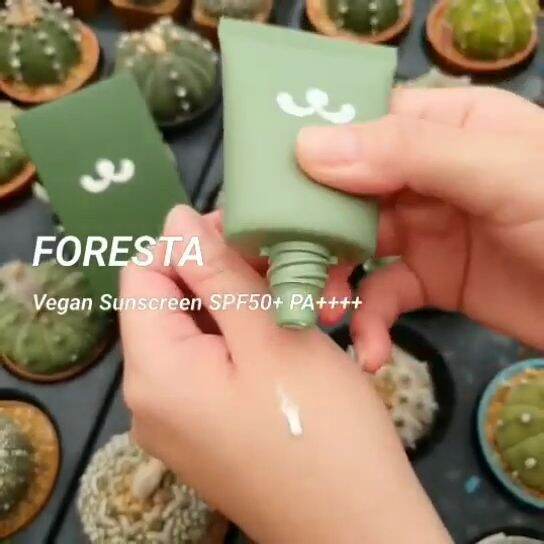 ไม่ทดลองกับสัตว์ - FORESTA Vegan Sunscreen SPF 50+ PA++++ ครีมกันแดด ...