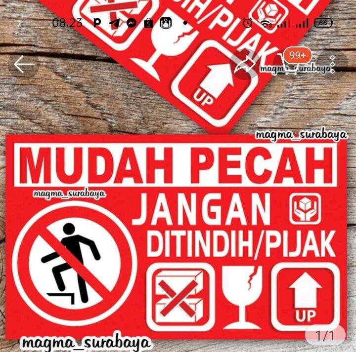 Sticker fragile jangan dipijak | Lazada Indonesia