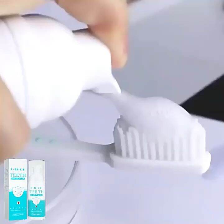 OUHOE Mousse Toothpaste White Teeth Cleans Cares Gums Freshens Breath ...