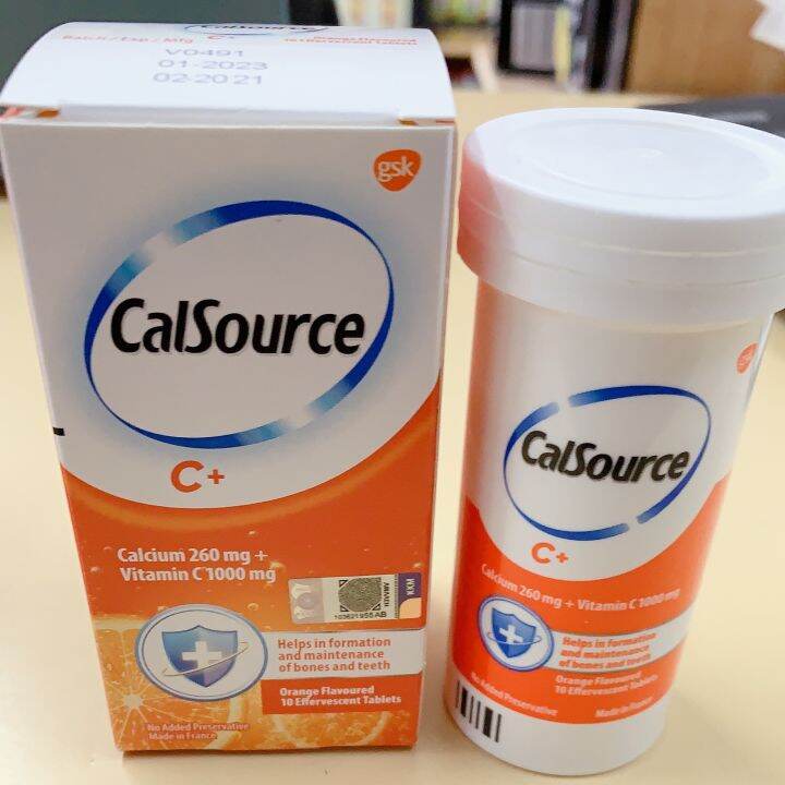 calSource calcium260mg +vitamin C 1000mg 10tablets | Lazada