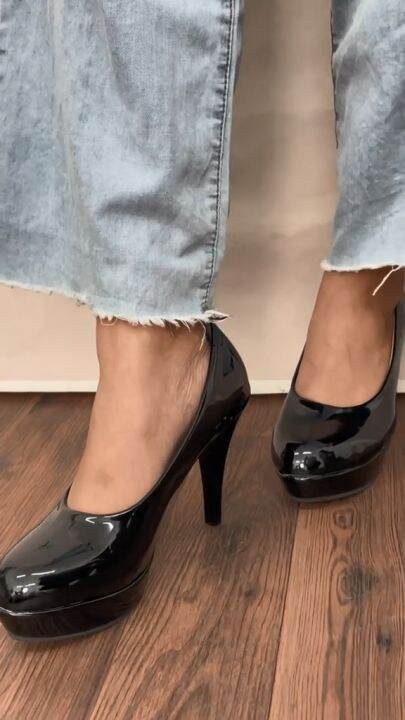 3 inch glossy leather platform high heels for women | Lazada PH